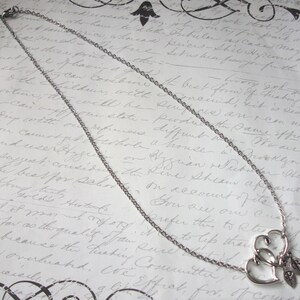 Double Hearts Intertwined Necklace With Personalized Initial Charms - Etsy