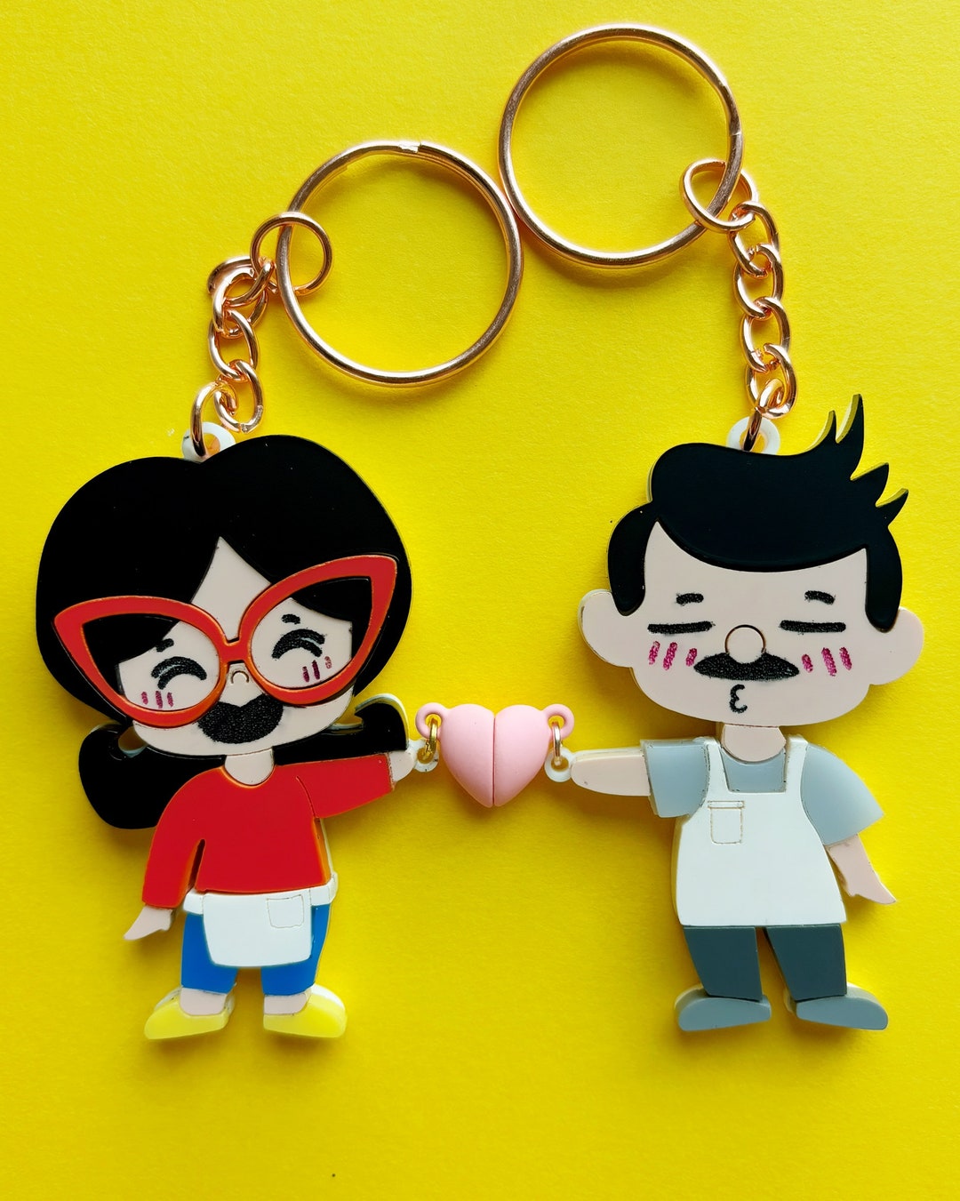 Bob and Linda Love Keychains - Etsy