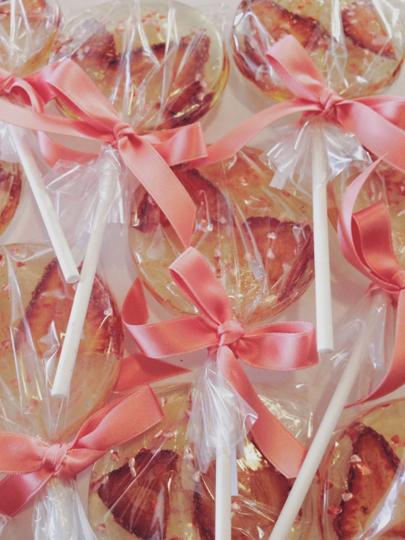 3 Fancy Champagne Flavored Wedding Party Favors Lollipops With - Etsy
