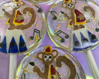 Jungle Animal Marzipan Candy Lollipops Monkey, Elephant, Tiger, Lion ...