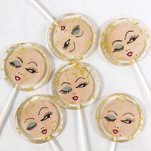 3 Winking Pink Full Moon Rose Marshmallow Wedding Party Favors | Etsy