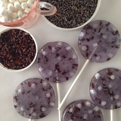3 Natural Lavender and Marshmallow Flavored Lollipops With - Etsy