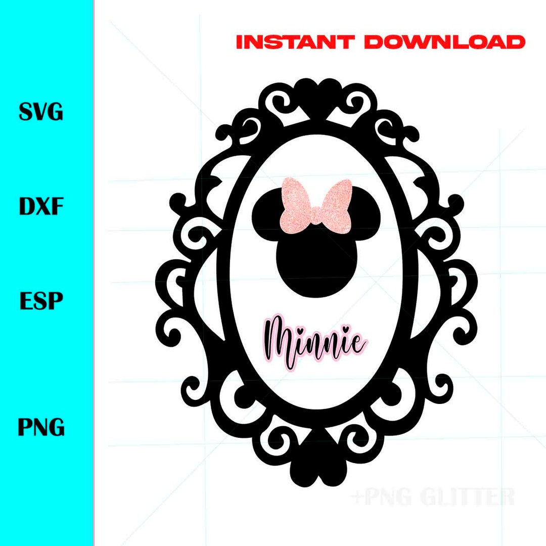 Minnie Mouse Svg , Png Minnie Frame , Minnie Head With Frame , Cricut ...