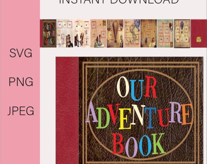 My Adventure Book SVG, Our Adventure Book SVG, up SVG, Adventure Photo ...