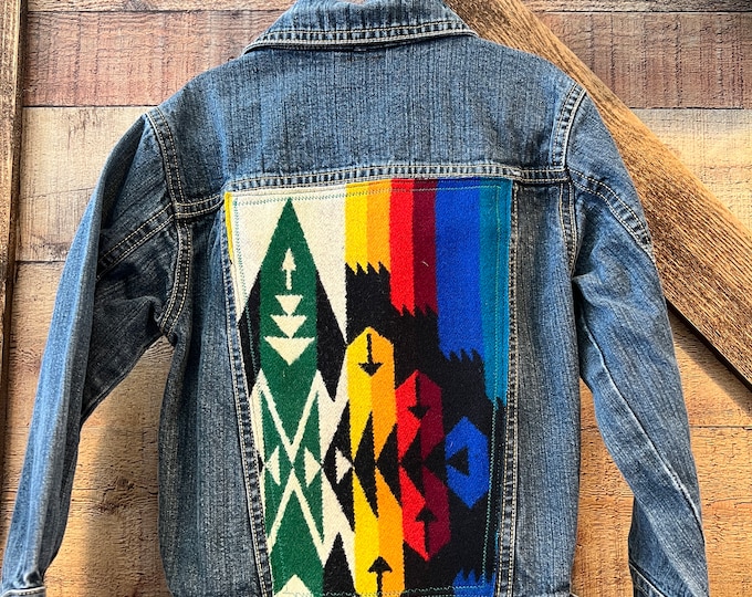 Vintage Western Denim Jacket, Upcycled Denim Jacket, Jean Jacket ...