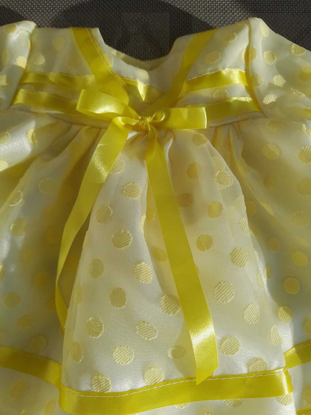 Lemon Lace Over Lemon Satin Baby Dress - Etsy