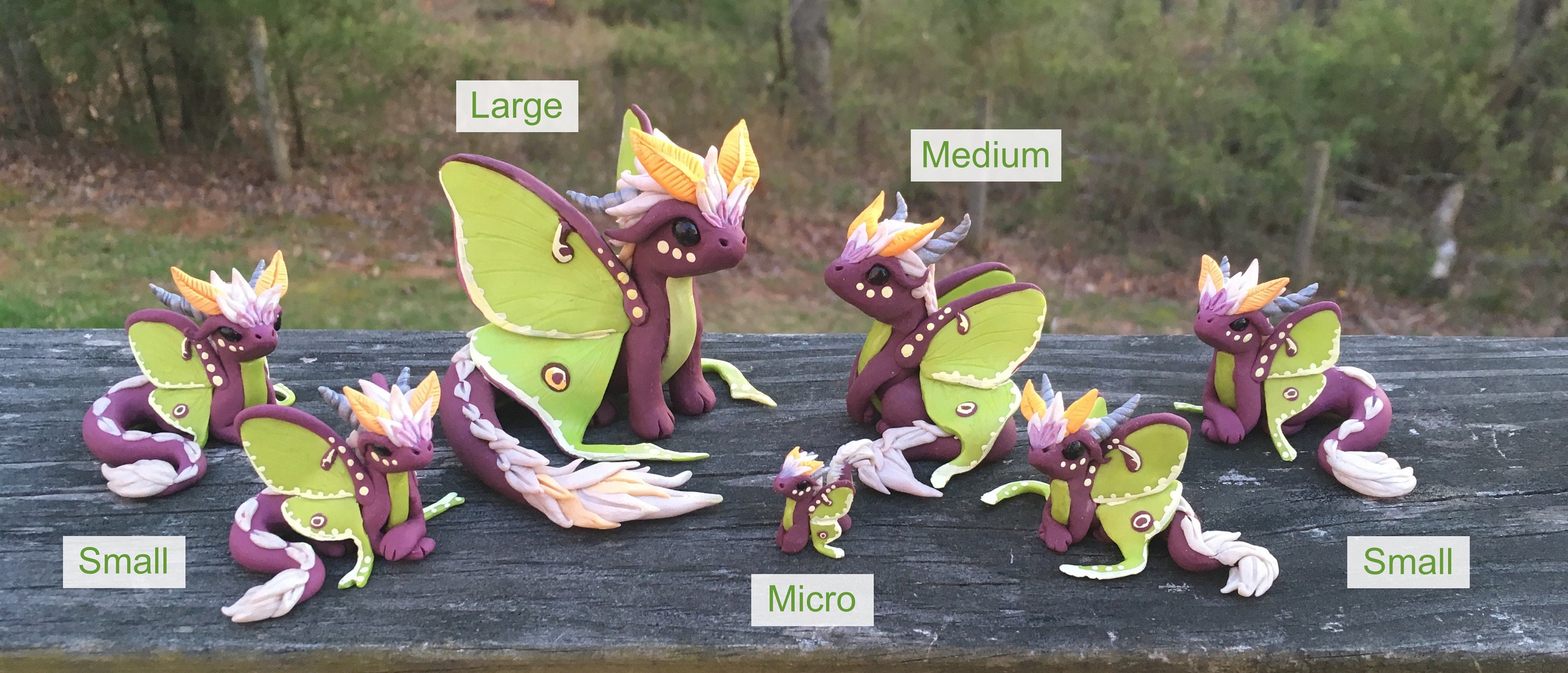 MADE TO ORDER: Moth Dragon Sculptures | Etsy