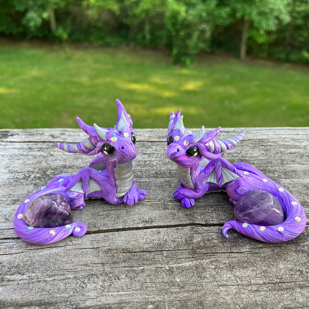 Amethyst Dragon Sculptures - Etsy