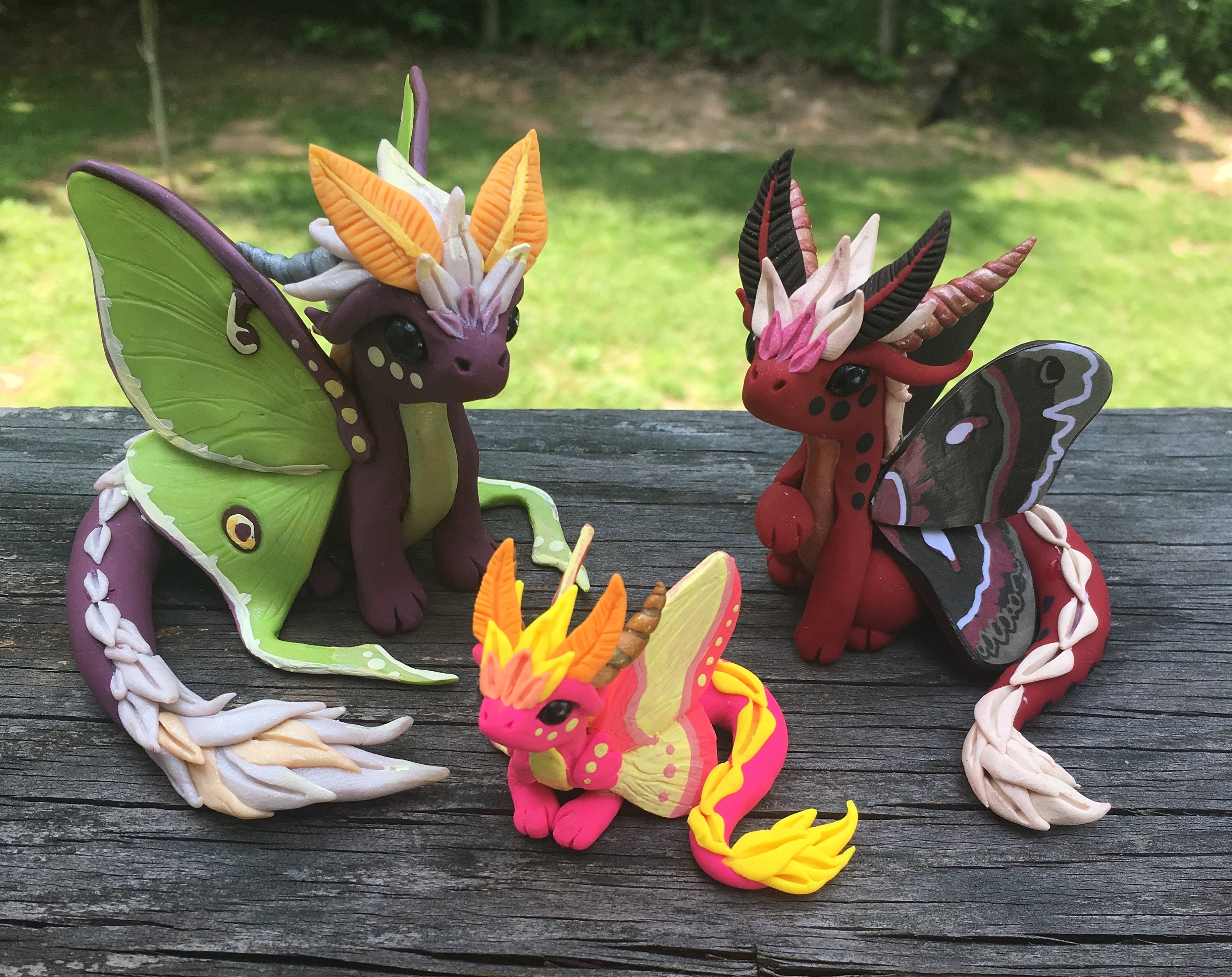 MADE TO ORDER: Moth Dragon Sculptures | Etsy