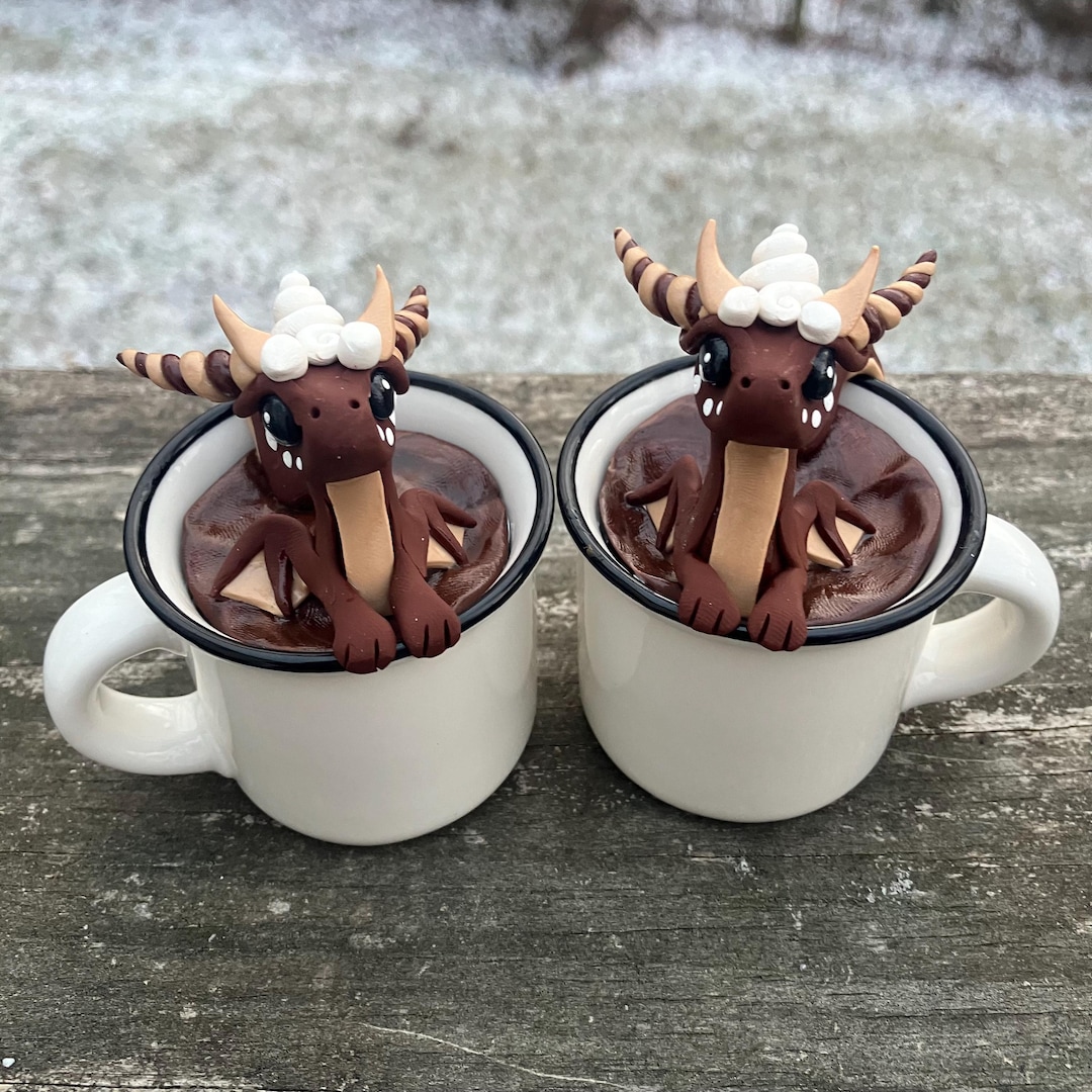 Hot Cocoa Dragon Sculptures - Etsy