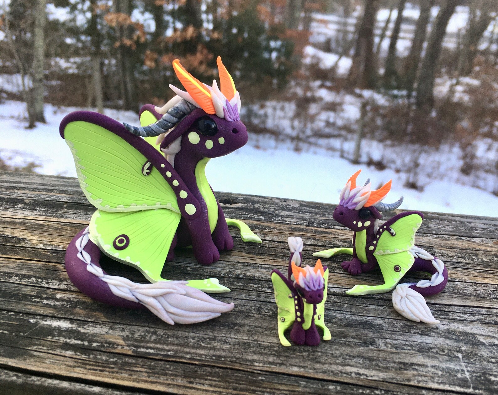 MADE TO ORDER: Moth Dragon Sculptures | Etsy