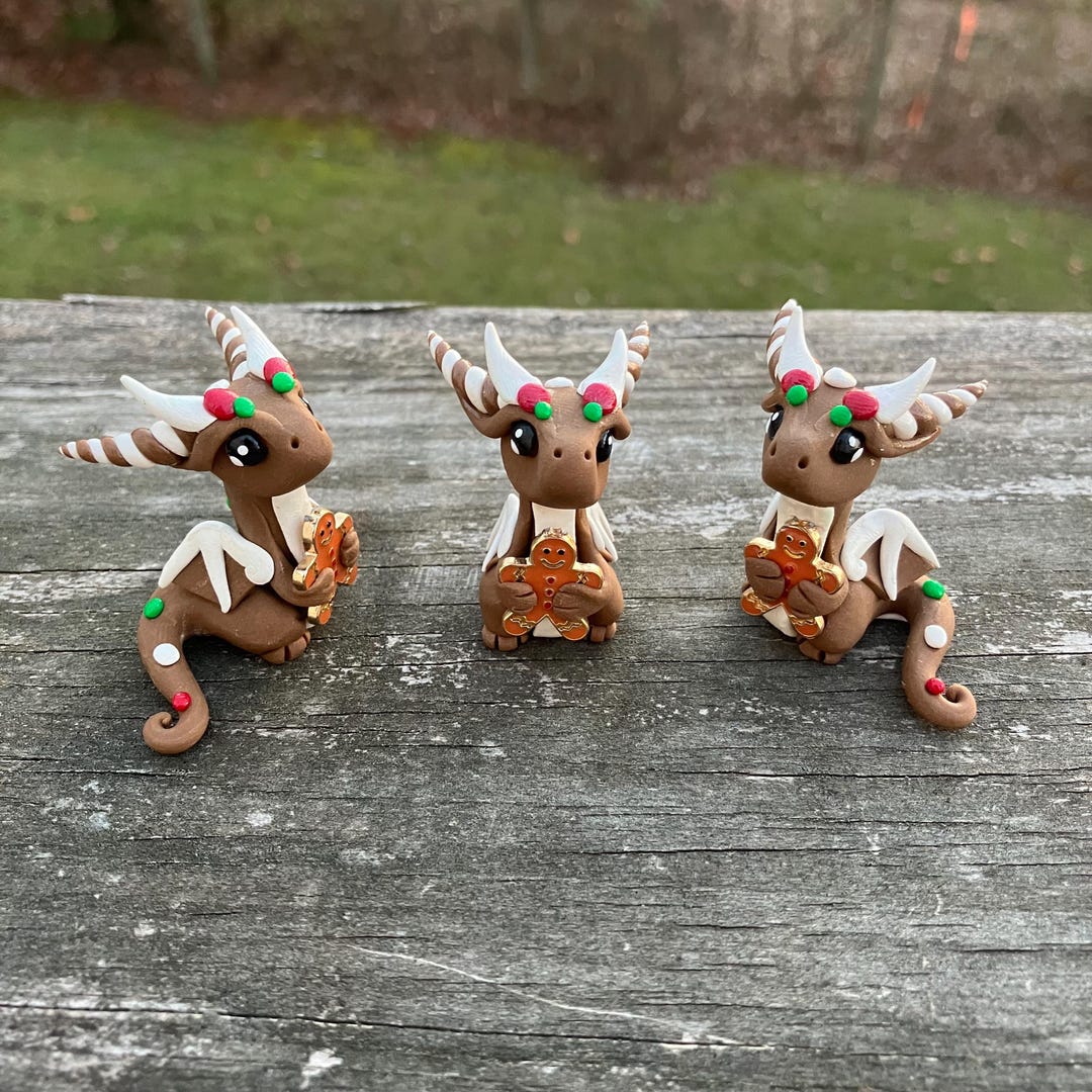 Small Gingerbread Men Dragon Sculptures - Etsy