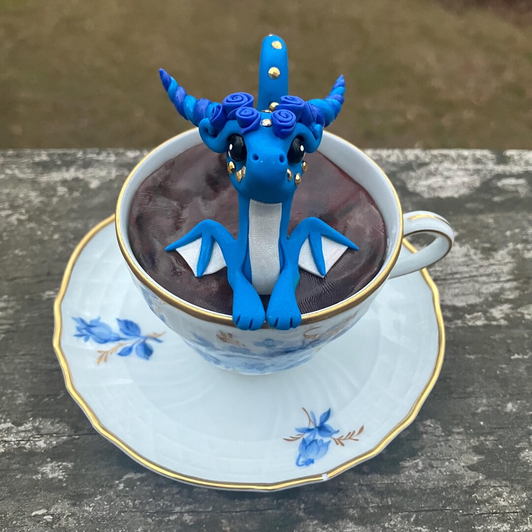 Blue Roses Tea Dragon - Etsy