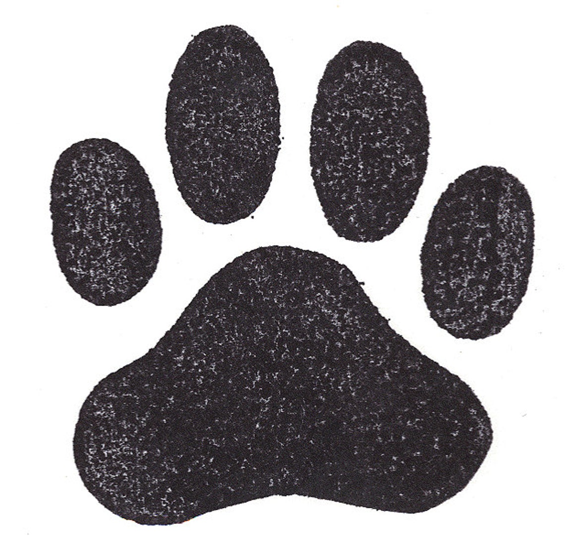 Paw Print-1002f Rubber Stamp (jumbo Size) Unmounted With Cushion - Etsy