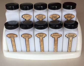Vintage spice jars | Etsy