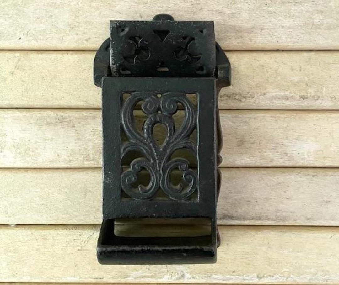 Cast Iron Kitchen Match Box Holder, Vintage Hanging Match Holder - Etsy
