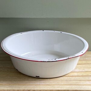 Vintage Enamel Wash Basin, Vintage Farm Basin - Etsy