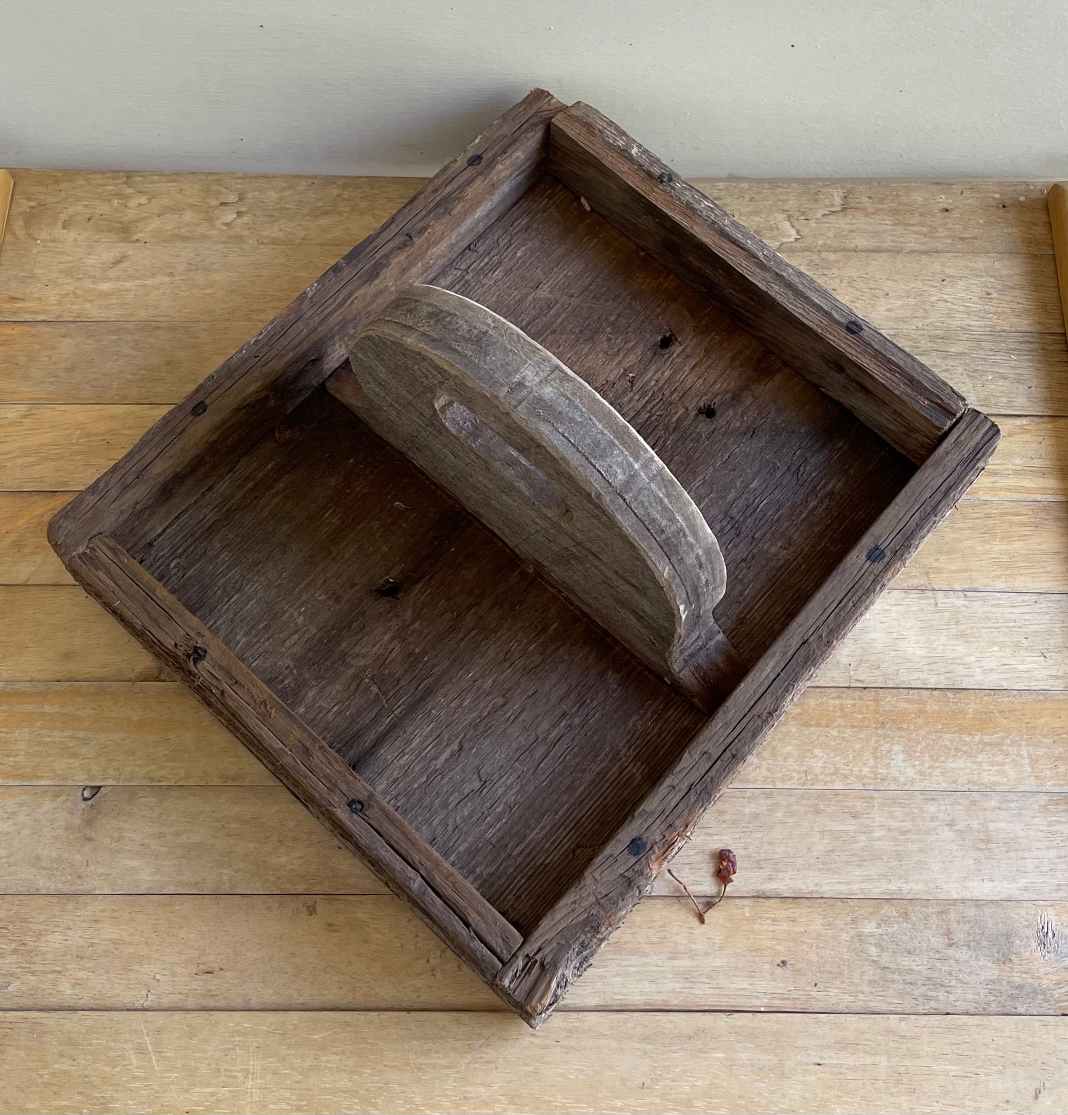 Divided Wood Cubby Box With Handle Vintage Storage | Etsy