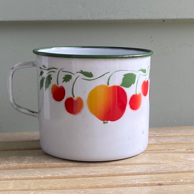 Vintage Enamel Mugs - Etsy
