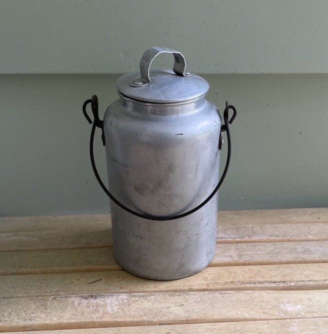 Aluminum Cream Can With Handle and Lid, GHB Co Swiss Aluminum - Etsy