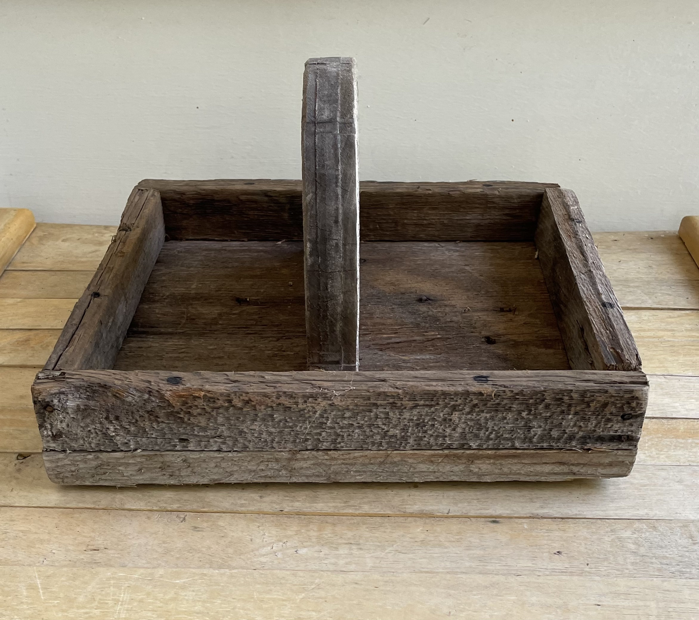 Divided Wood Cubby Box With Handle Vintage Storage | Etsy