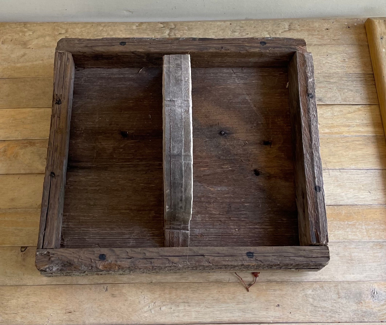 Divided Wood Cubby Box With Handle Vintage Storage | Etsy