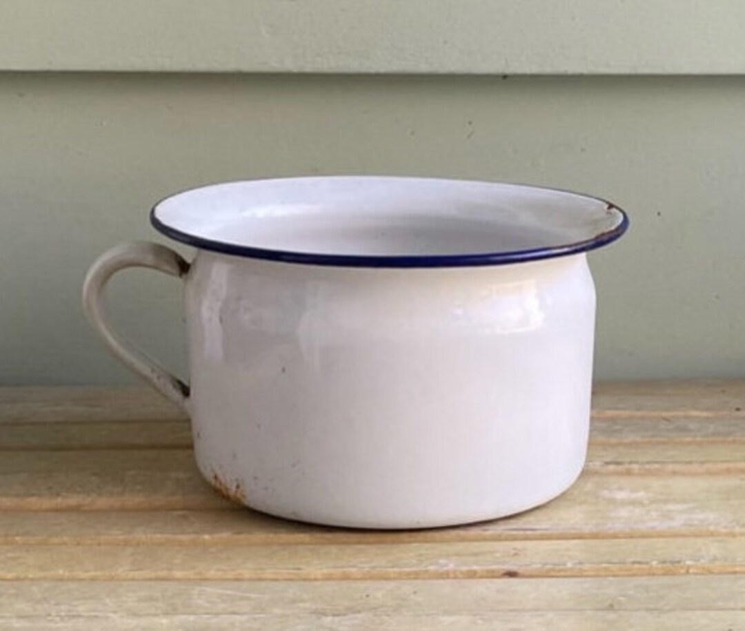Vintage Enamel Potty Pot - Etsy