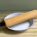 Vintage Enamel Pie Pan With Wood Rolling Pin - Etsy