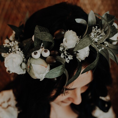 Pax Boho Dried Flower Crown Wedding Headband | Etsy UK