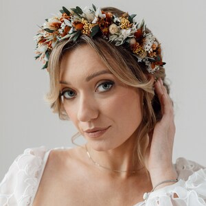 Ember Autumn Dried Flower Crown | Boho Bridal Alice Headband - Etsy UK