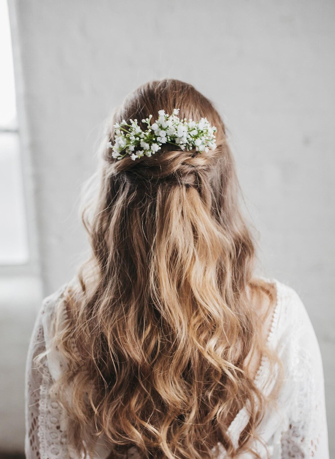 Eva Gypsophila Babies Breath Wedding Bridal Flower Hair Comb - Etsy