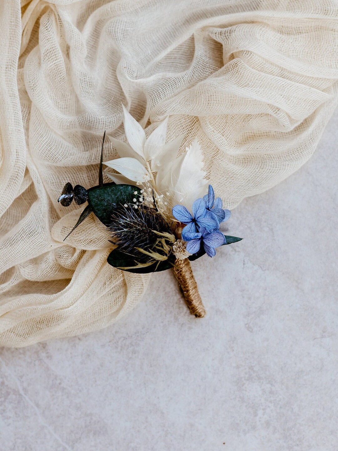 Thistle Dried Flower Button Hole / Wedding Boutonniere - Etsy