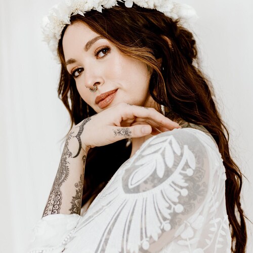 Pax Boho Dried Flower Crown Wedding Headband - Etsy UK