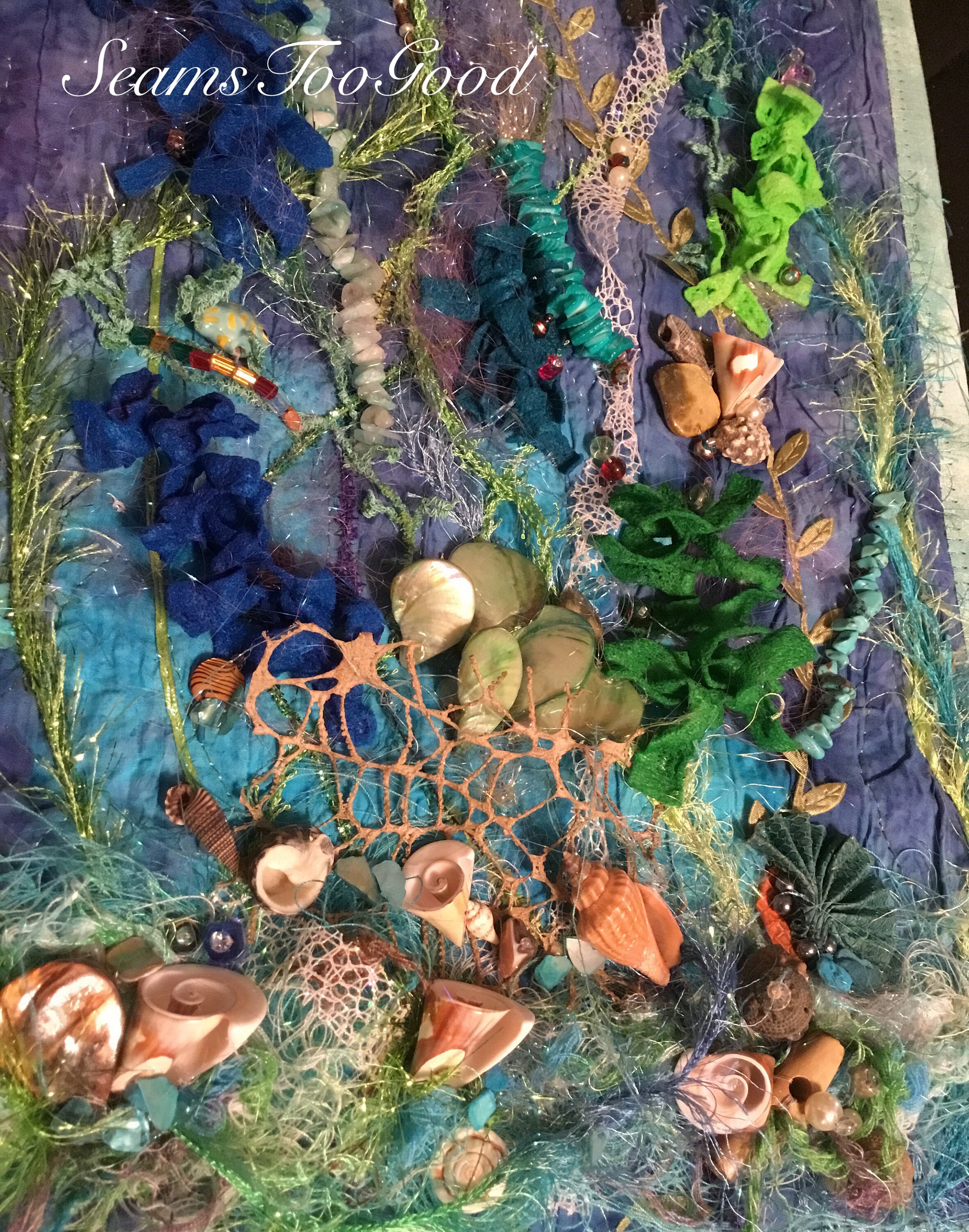 Underwater 3D Art Quilt W Seahorse. Quilted Wall Hanging. 3D - Etsy