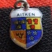 Enamel Aitken Charm Aitken Last Name Family Crest Shield | Etsy