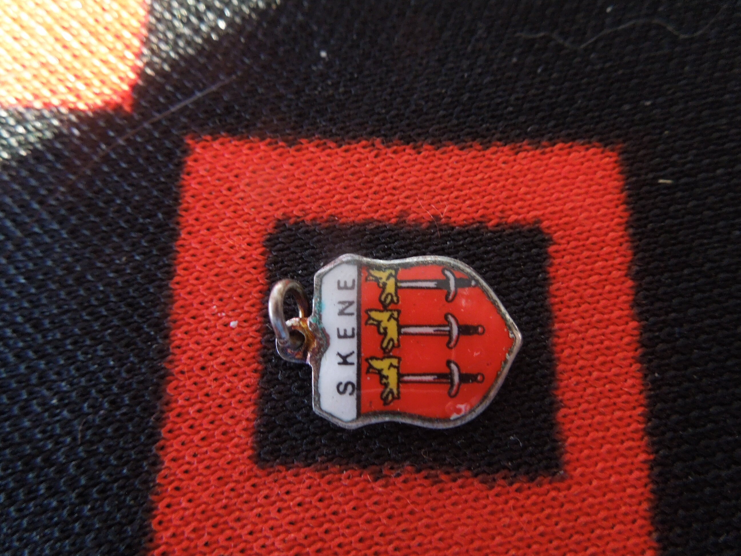 Enamel Skene Charm Skene Last Name Family Crest Shield Silver - Etsy UK