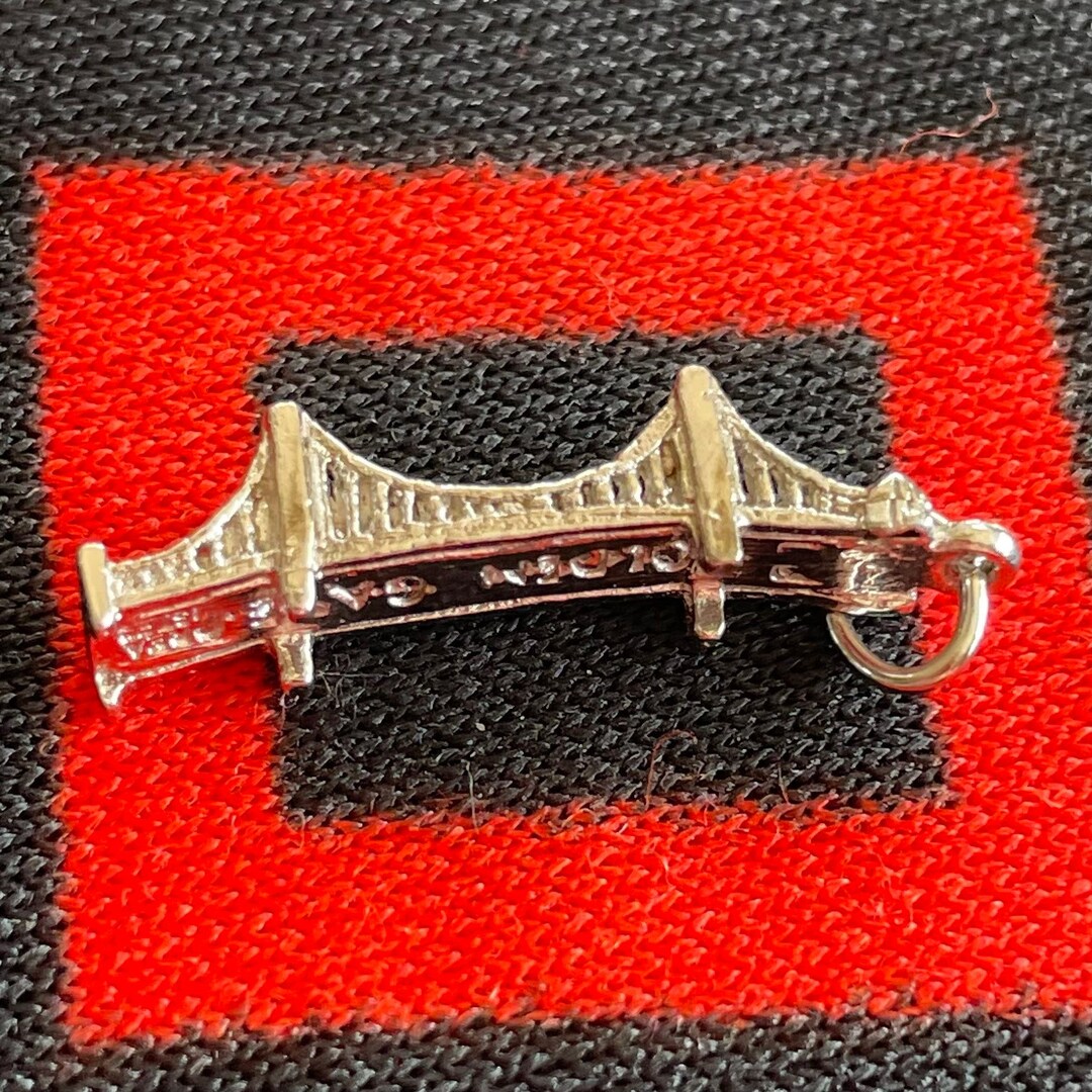 Sterling Bridge Charm Golden Gate Bridge Sterling Silver Charm for ...