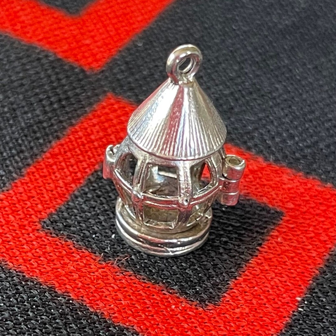Silver Opening Lantern Charm Figural Vintage Opening Lantern Sterling ...