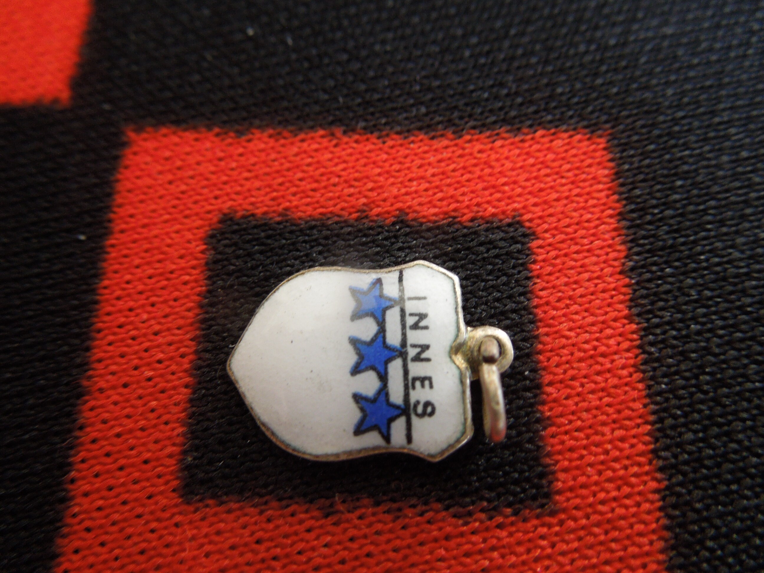 Enamel Innes Charm Innes Last Name Family Crest Shield Silver - Etsy