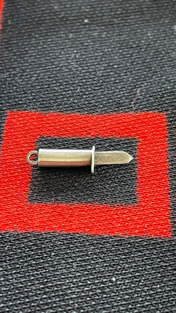 Silver Movable Switchblade Charm Vintage Pocket Knife… - Gem