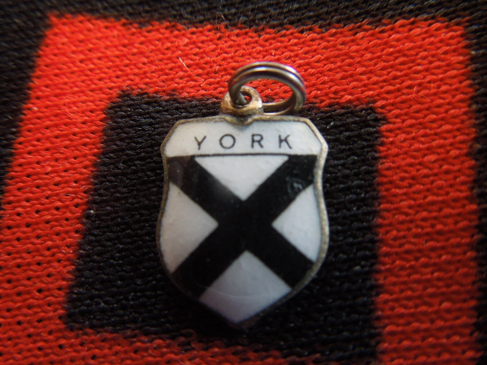 Enamel York Charm York Last Name Family Crest Shield Silver Plate Charm ...