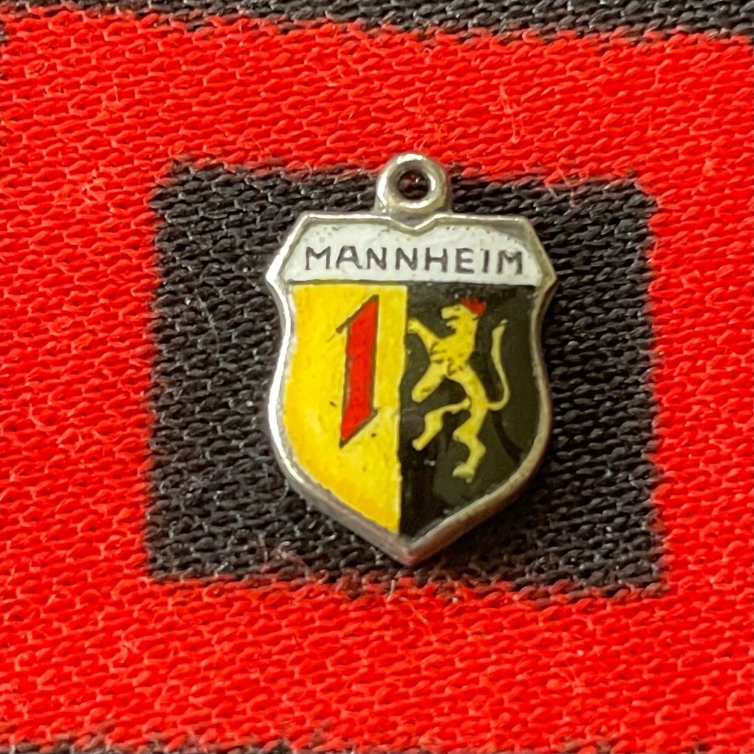 Enamel Silver Mannheim Charm Coat of Arms Germany Travel Shield 800 ...