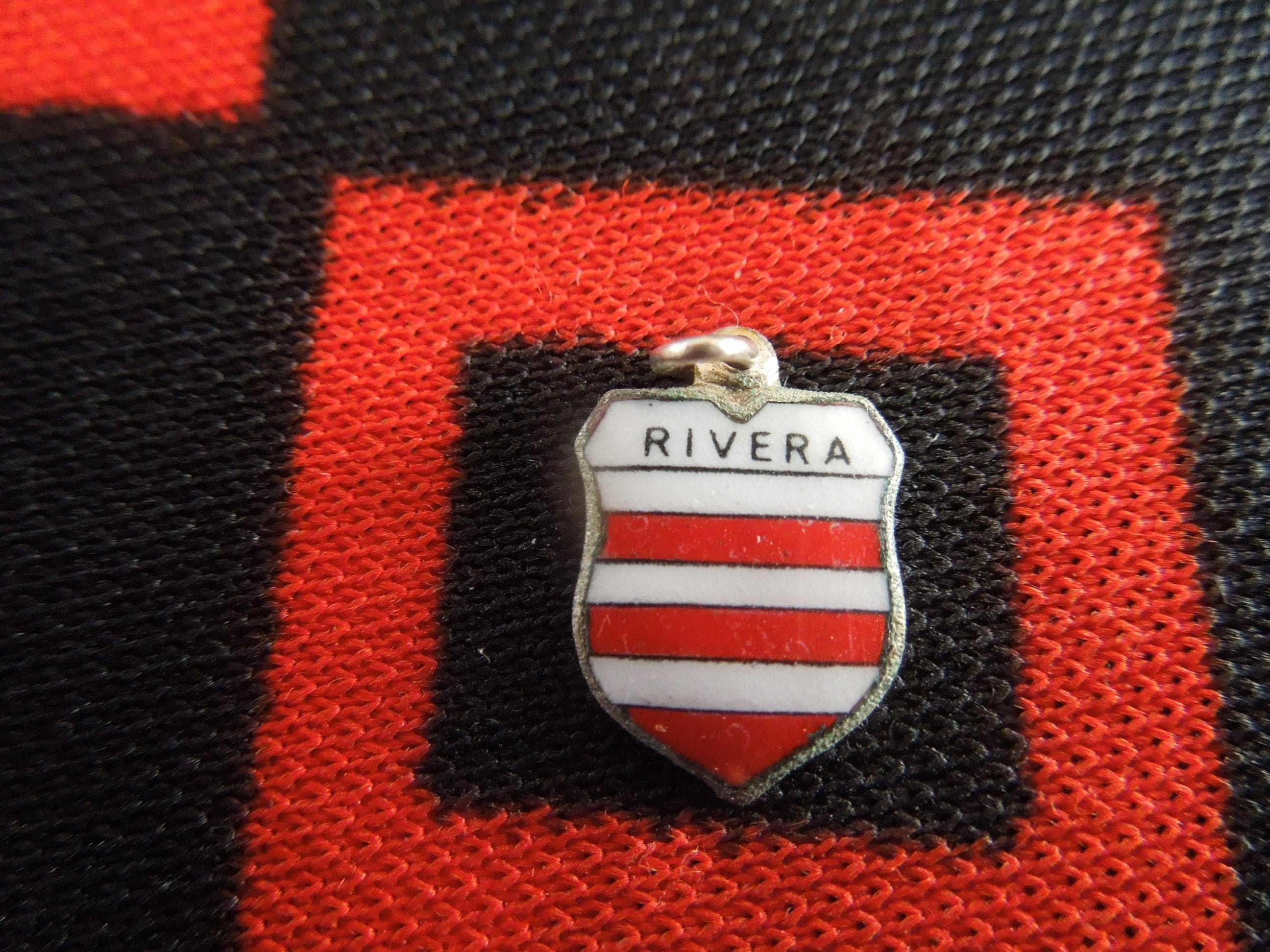Enamel Rivera Charm Rivera Last Name Family Crest Shield Silver Plate ...