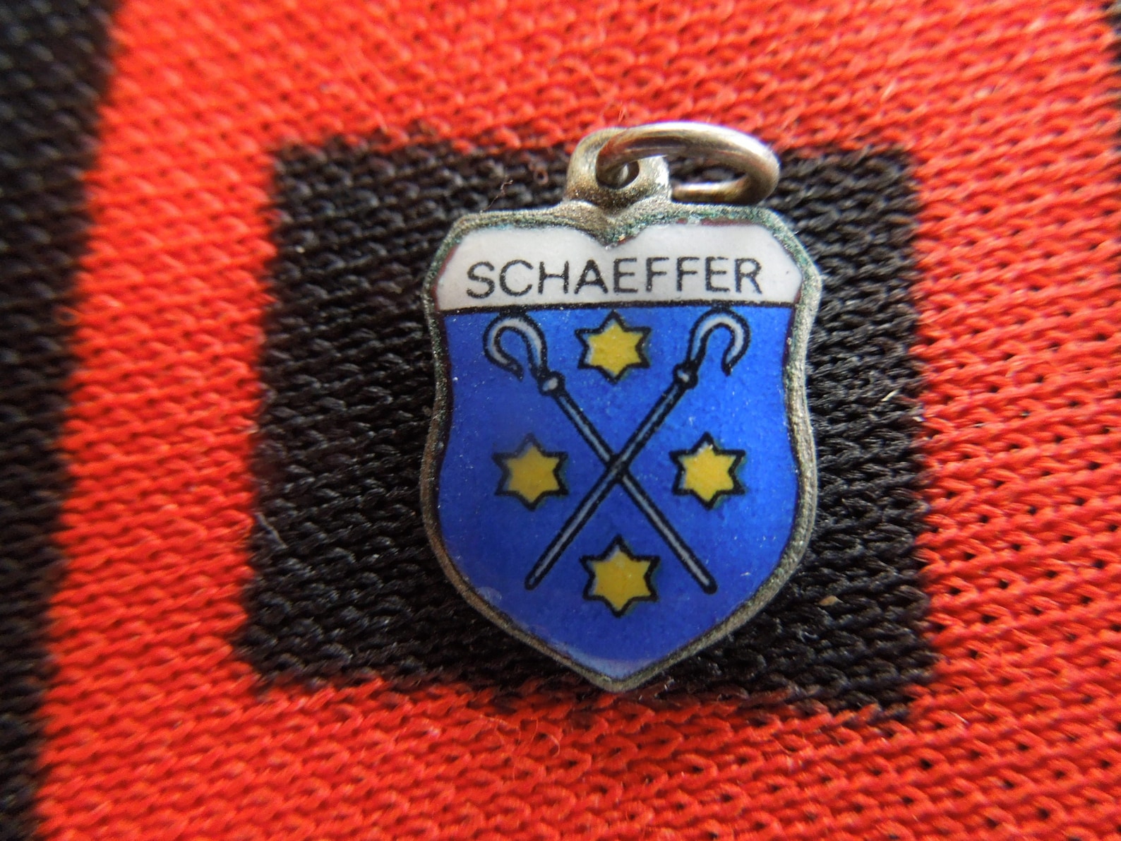 Enamel Schaeffer Charm Schaeffer Last Name Family Crest Shield - Etsy