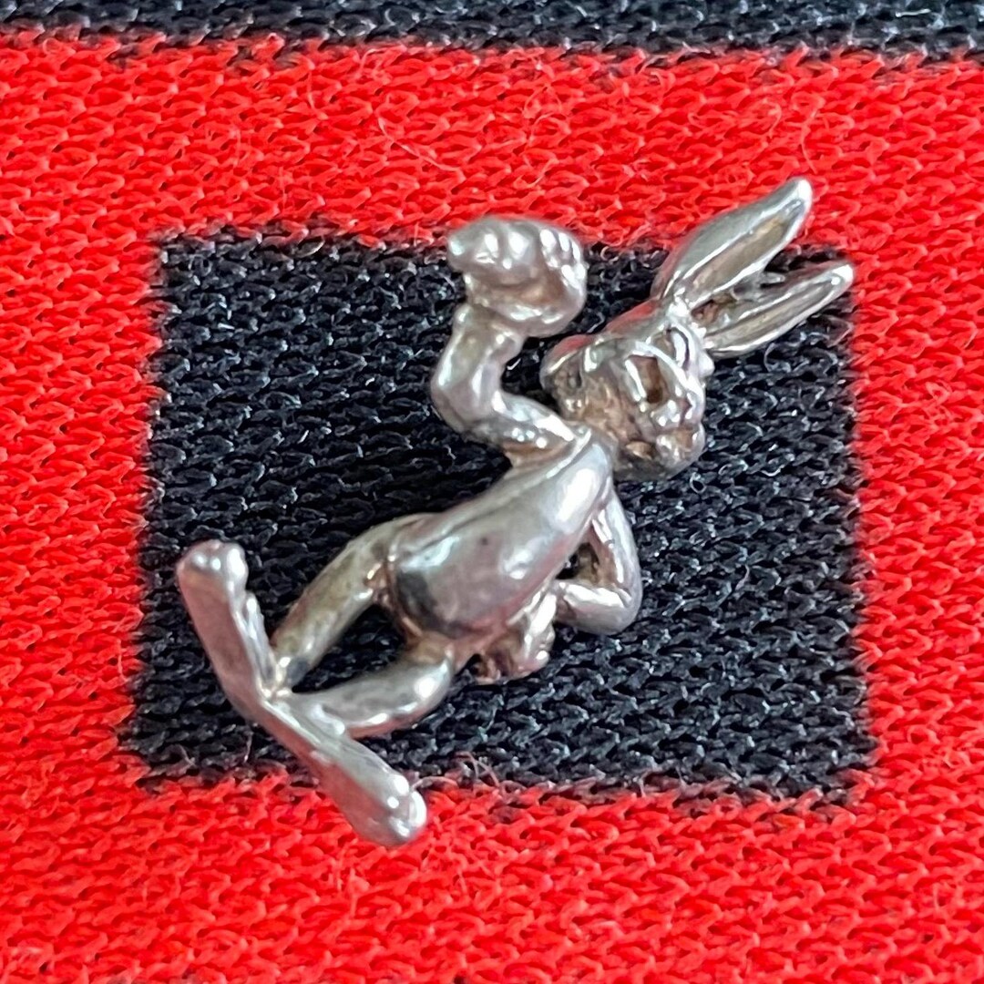 Sterling Rabbit Charm Comical Cartoon Bunny Rabbit Sterling Silver ...