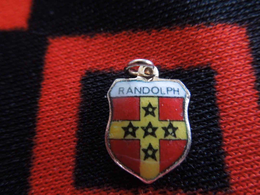 Enamel Randolph Charm Randolph Last Name Family Crest Shield Silver ...