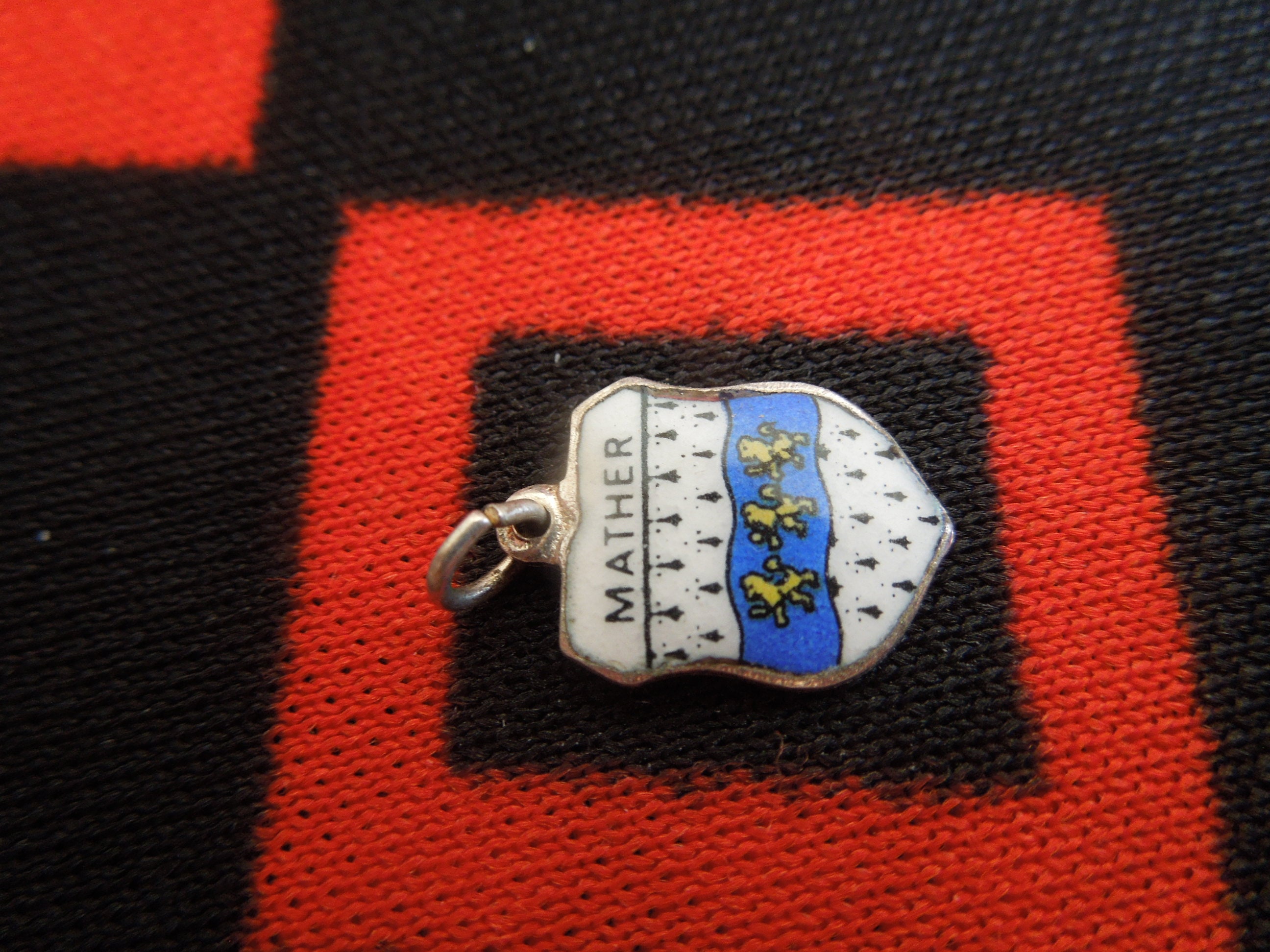 Enamel Mather Charm Mather Last Name Family Crest Shield - Etsy UK