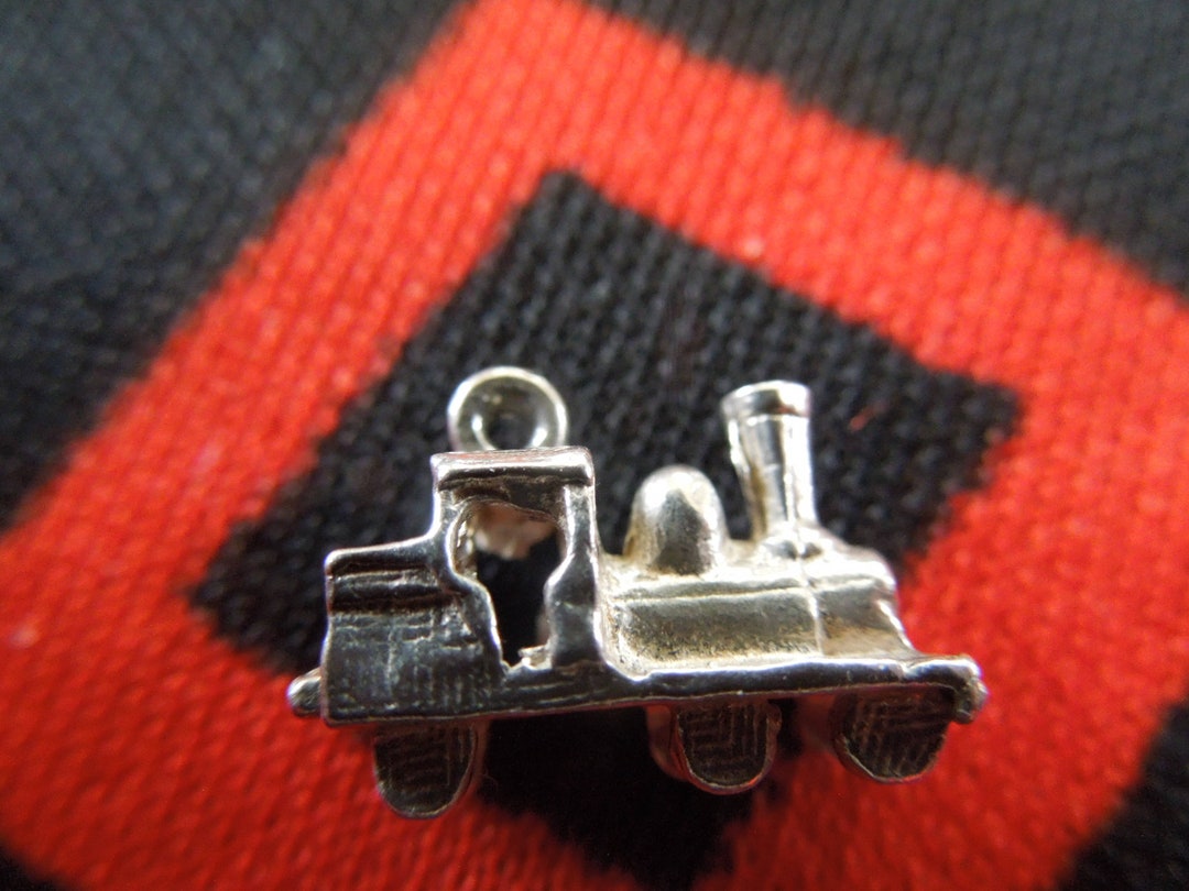 Sterling Train Charm Locomotive Train Engine Silver Charm for Bracelet ...