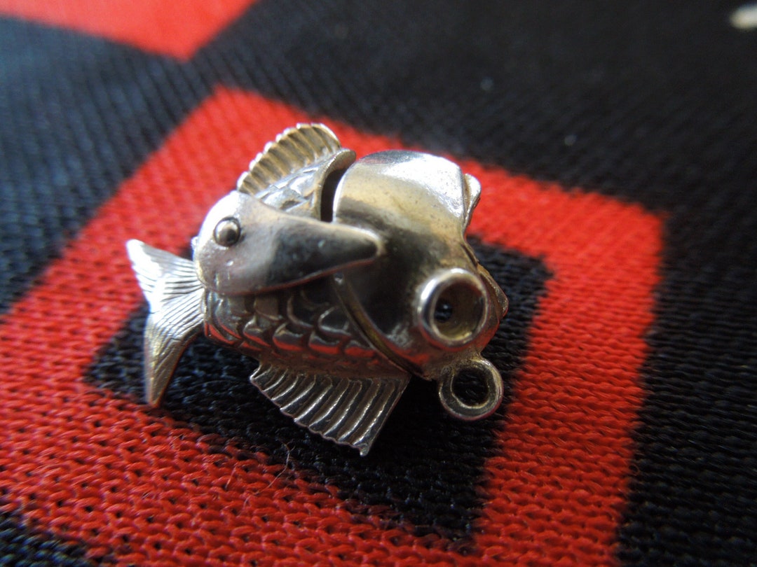 Movable Sterling Fish Charm With Moving Tail Sterling Silver Charm for ...