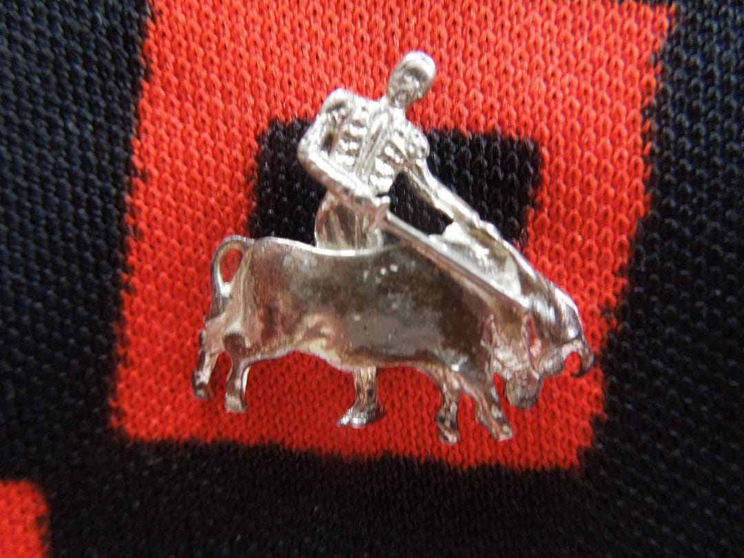 Sterling Bull Fighter Charm Spain Mexico Bullfighter With Cape and Bull ...